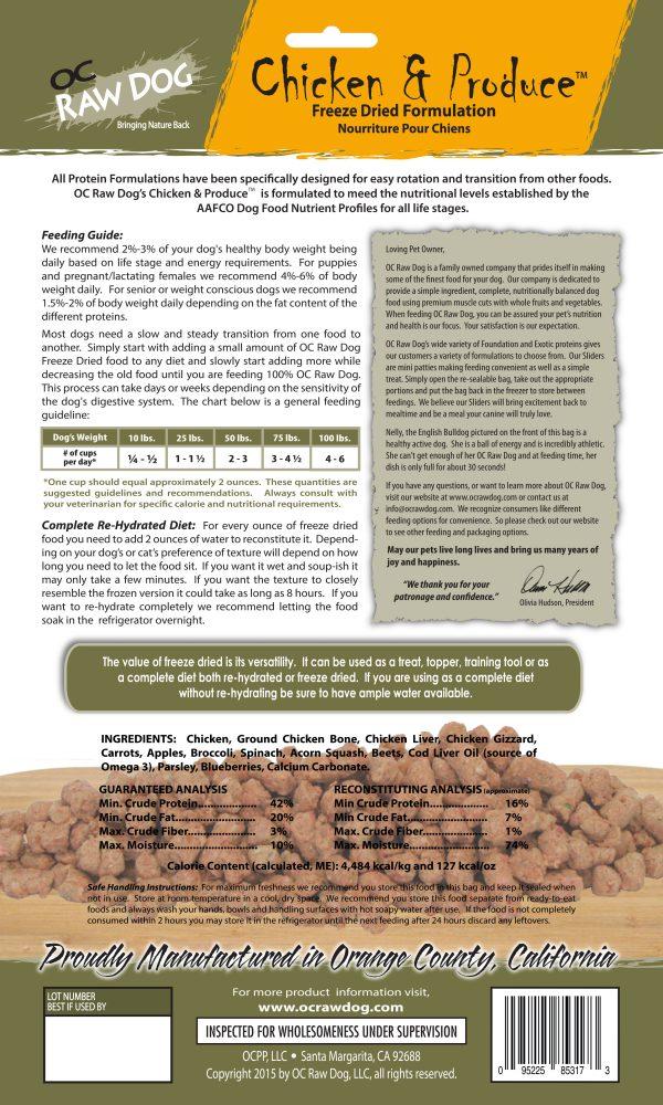 OC Raw Dog Chicken & Produce Meaty Rox Raw Freeze-Dried Dog Food, 20-oz ...