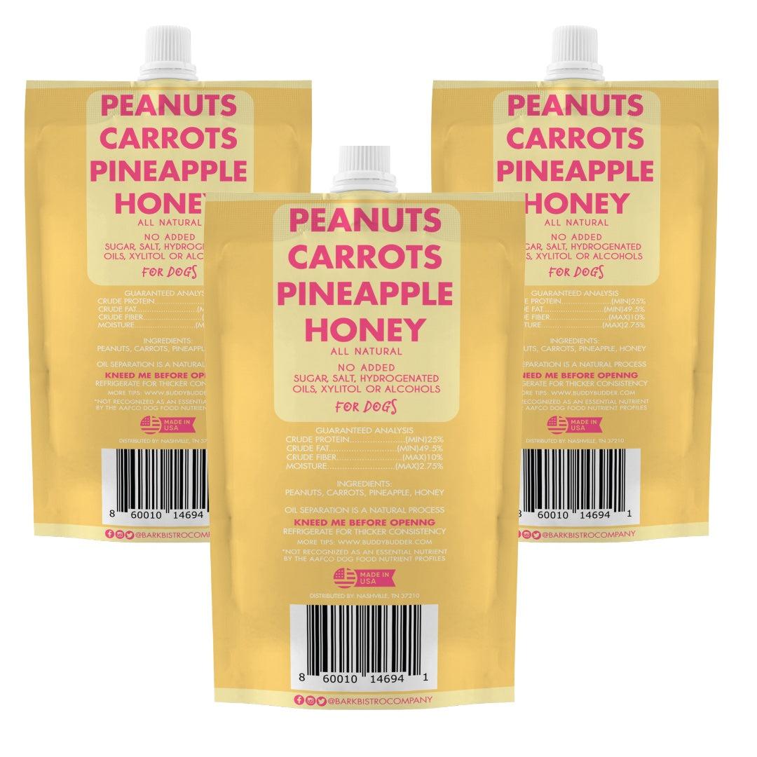 Bark Bistro Buddy Budder Carrot Cake Squeeze Packs Dog Treats, 4-oz ...