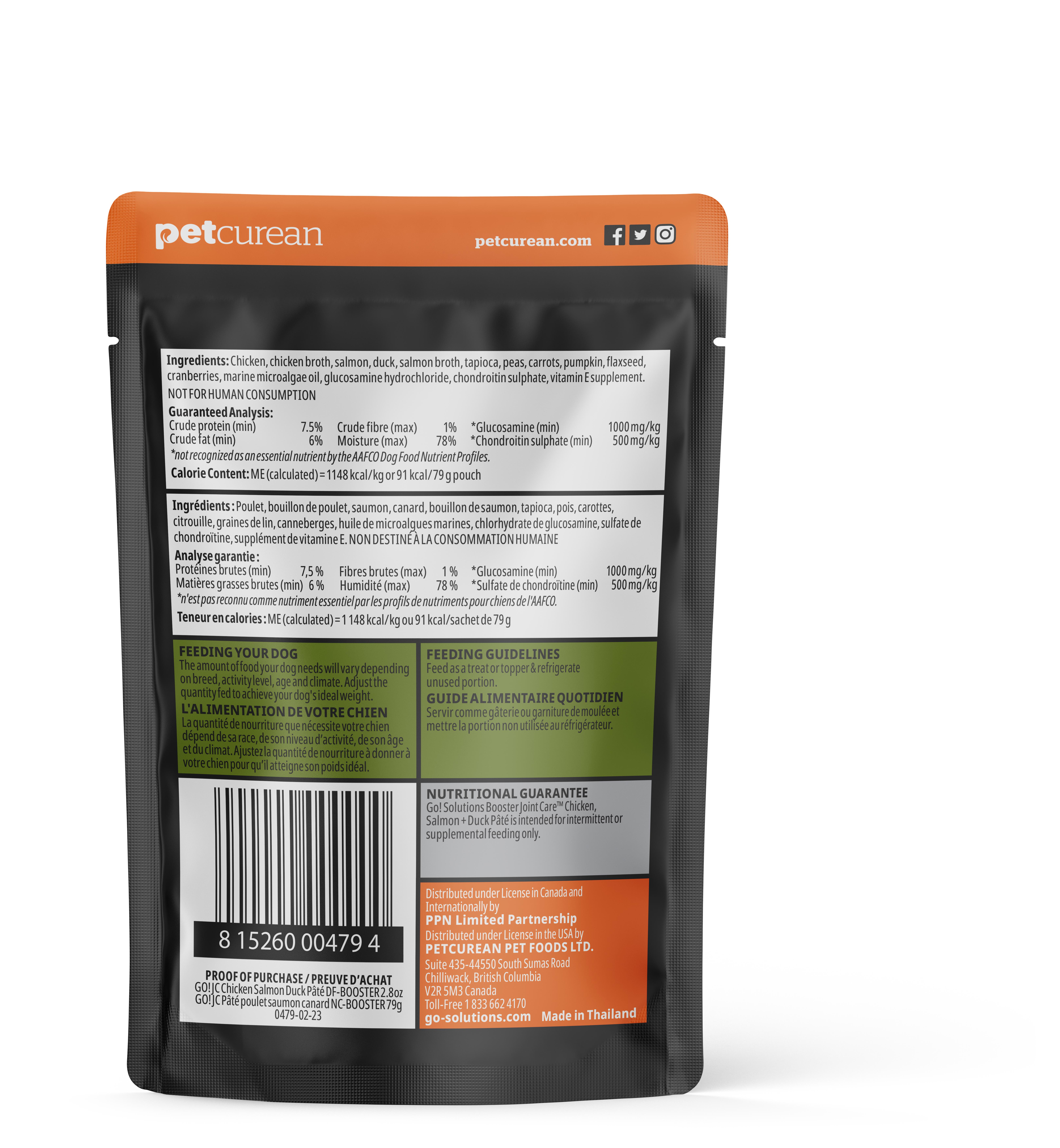 Go! Solutions Booster Joint Care Chicken, Salmon + Duck Pate Wet Dog ...