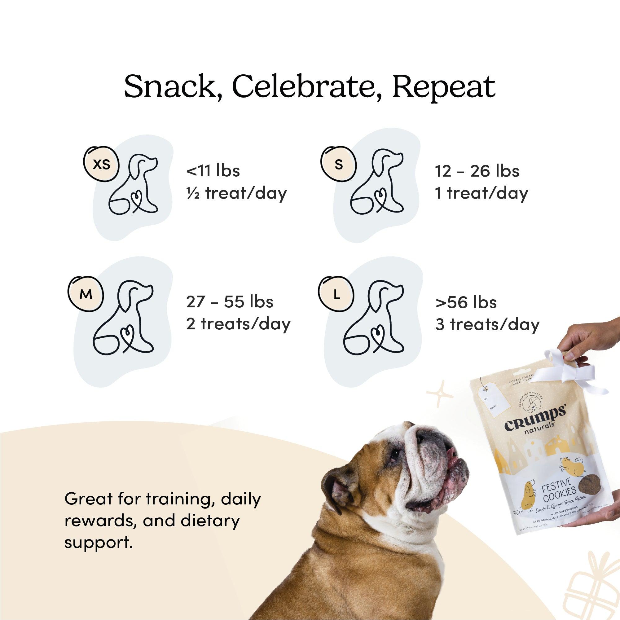 Crumps' Naturals Festive Cookies Lamb & Ginger Spice Dog Treats, 9.5-oz ...