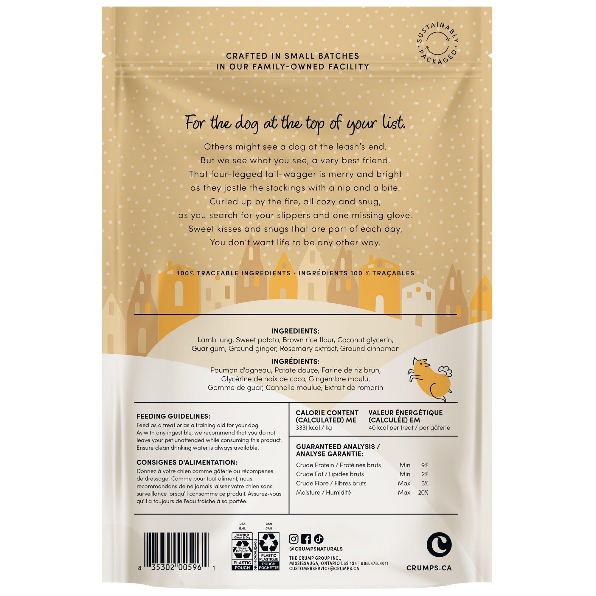 Crumps' Naturals Festive Cookies Lamb & Ginger Spice Dog Treats, 9.5-oz ...