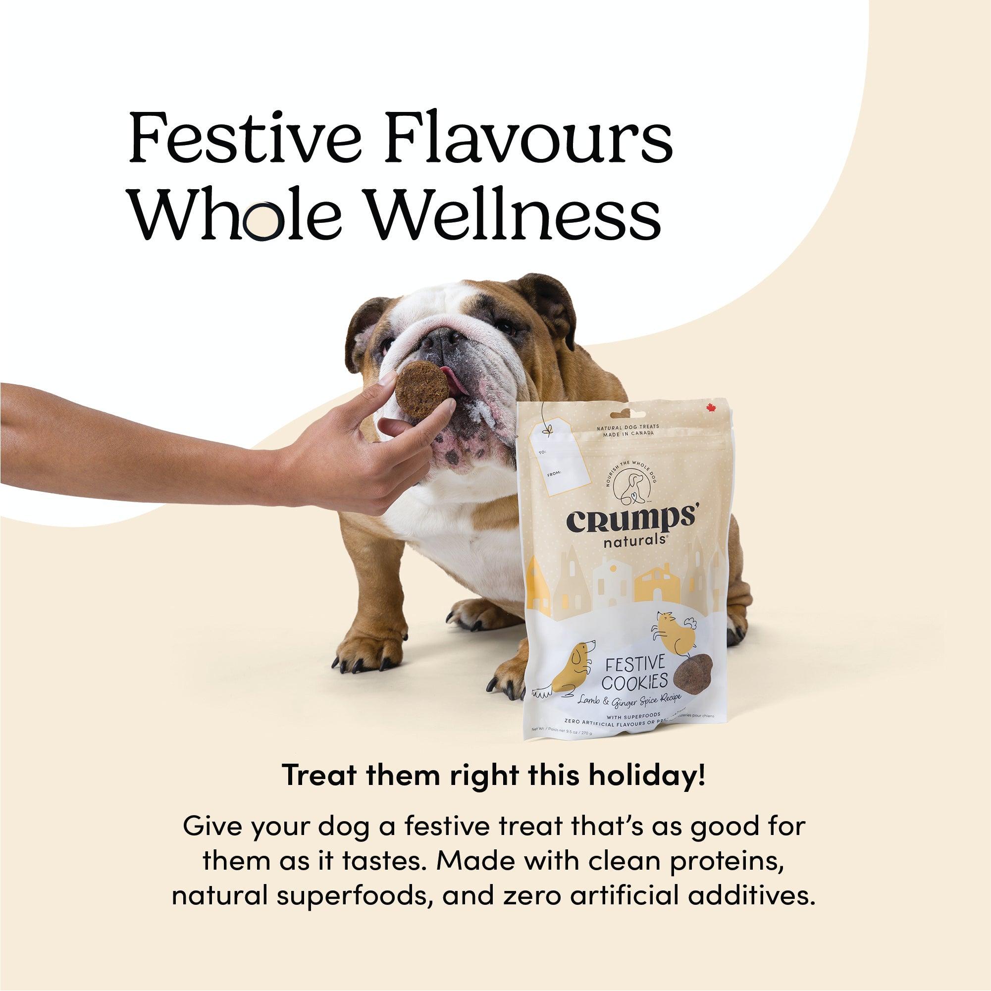 Crumps' Naturals Festive Cookies Lamb & Ginger Spice Dog Treats, 9.5-oz ...