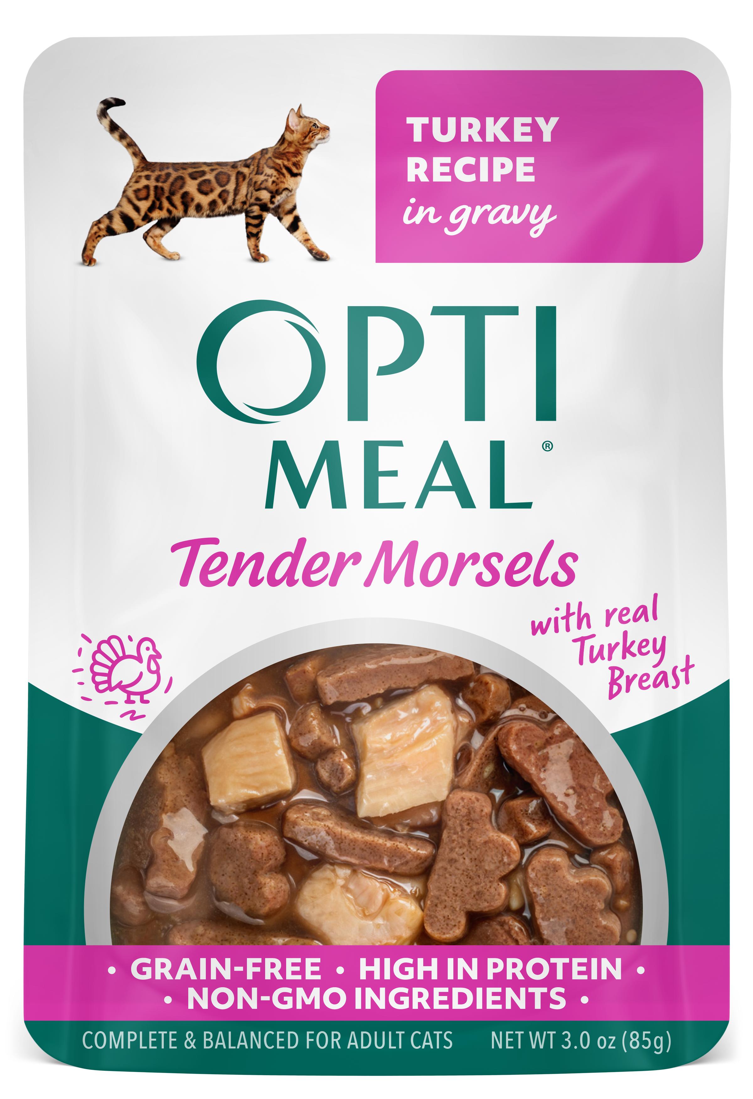 OptiMeal Tender Morsels Turkey with Turkey Breast in Gravy Adult Grain ...