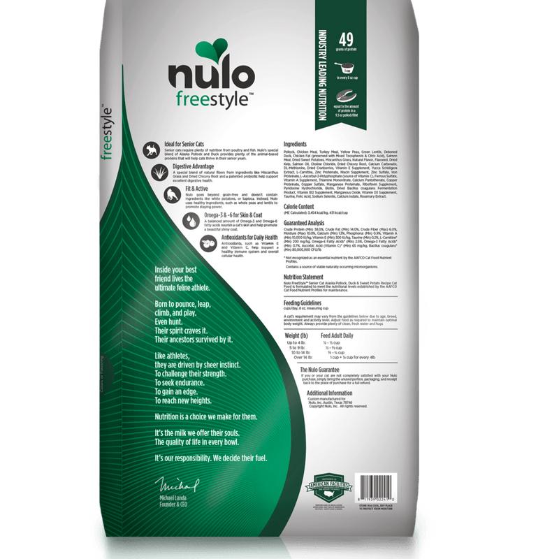 Nulo Cat Freestyle Senior Pollock, Duck, & Sweet Potato Recipe Grain ...